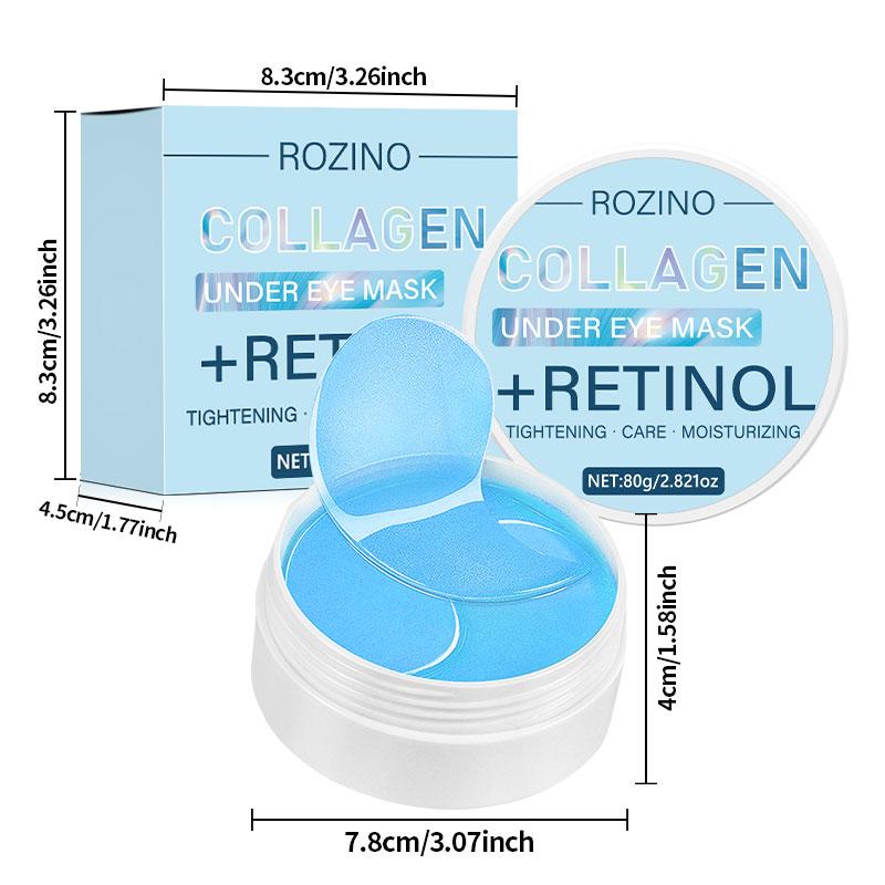 ROZINO Under Eye Patches for Dark Circles: 30 Pairs Retinol Collagen ...