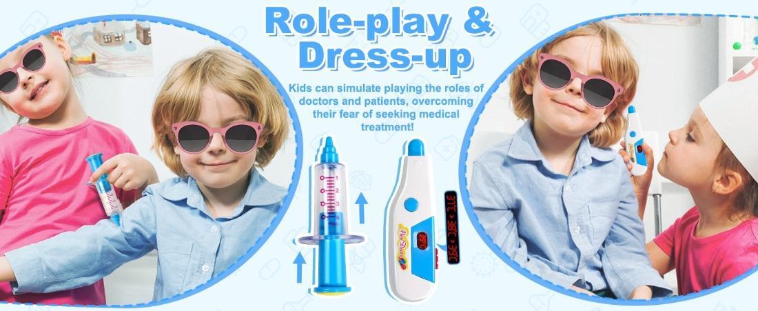 KF5-78 Doctor Kit for Toddlers 3-5 Dress Up Toys for 2 3 4 Year Old ...