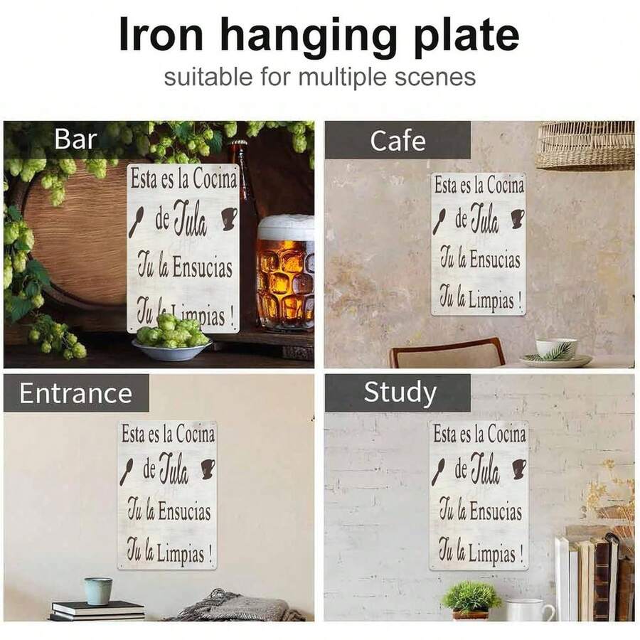 8x12" Cocina Kitchen Metal Tin Sign – Spanish Rustic Farmhouse Wall ...