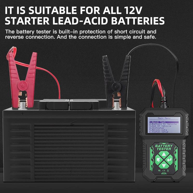 12V Tester, 100-2000 CCA Load Tester Automotive Alternator Tester ...