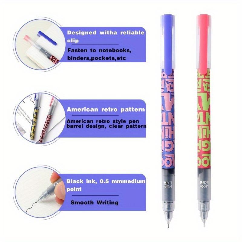 9pcs MOON LIGHT Gel Pen Set, Quick-Drying Ink, 0.5mm Ultra-Fine Point ...