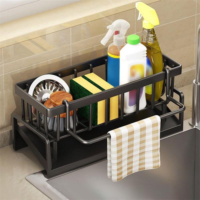 Decorative Kitchen Sink Drying Rack Multifunctional Storage Organizer ...