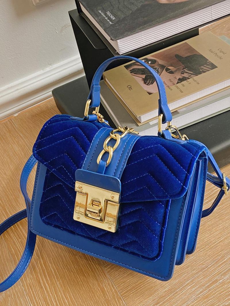 Women's Fashion Classic Colorblock Quilted Pattern Handbag, Casual ...