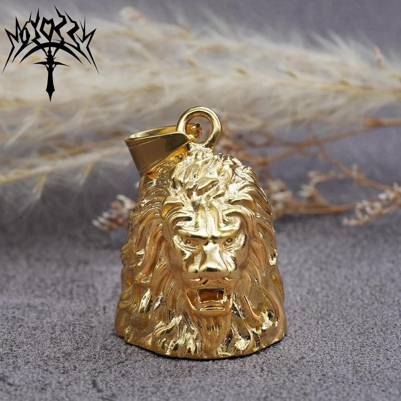 Gothic Punk Biker Kingdom Lion Ride Bell Good Luck Accessories for Men ...