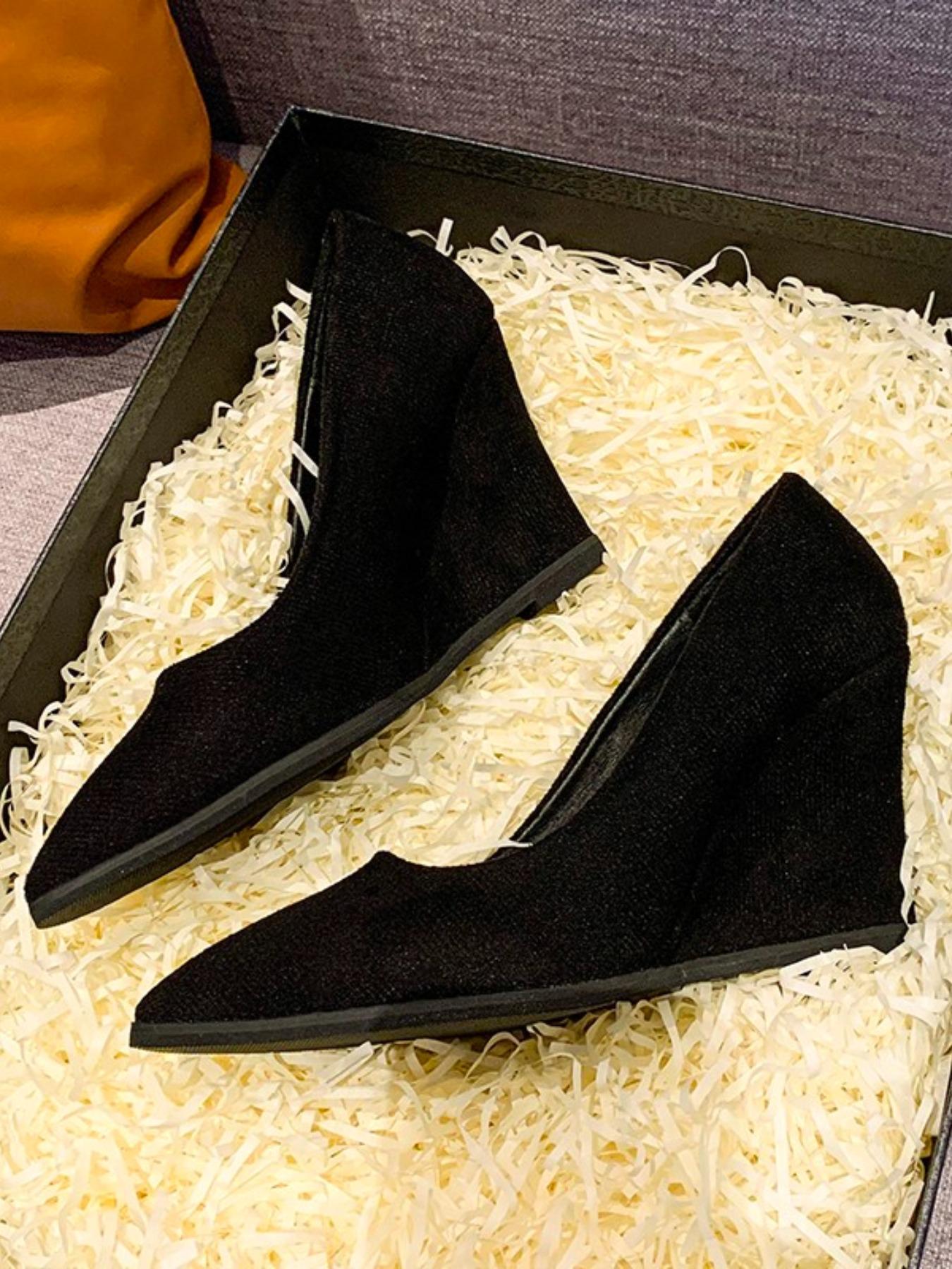 Women's Solid Color Pointed Toe High Heel Shoes, Fashionable Elegant ...