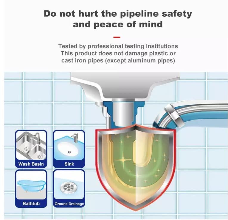 Powerful Sink and Drain Cleaner Powder, Fast Foaming Drain Cleaner for ...