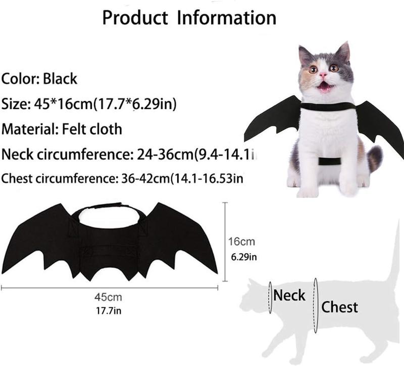 Pet Cat Bat Wings for Halloween, Cosplay Bat Wing Costume Decoration ...