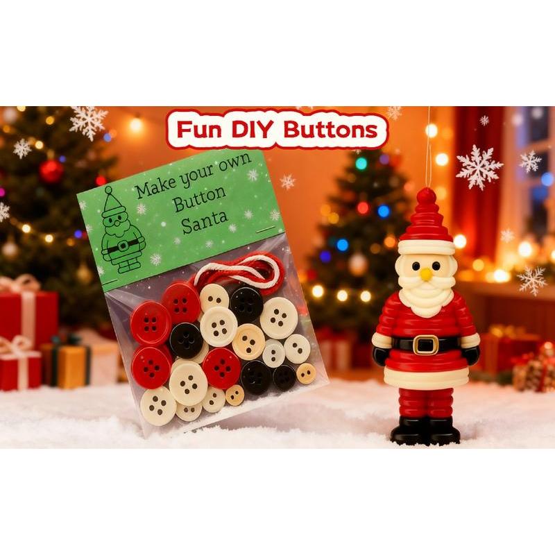 DIY Button Ornament Kits,Christmas Ornament Kits,Buttons Snowman ...