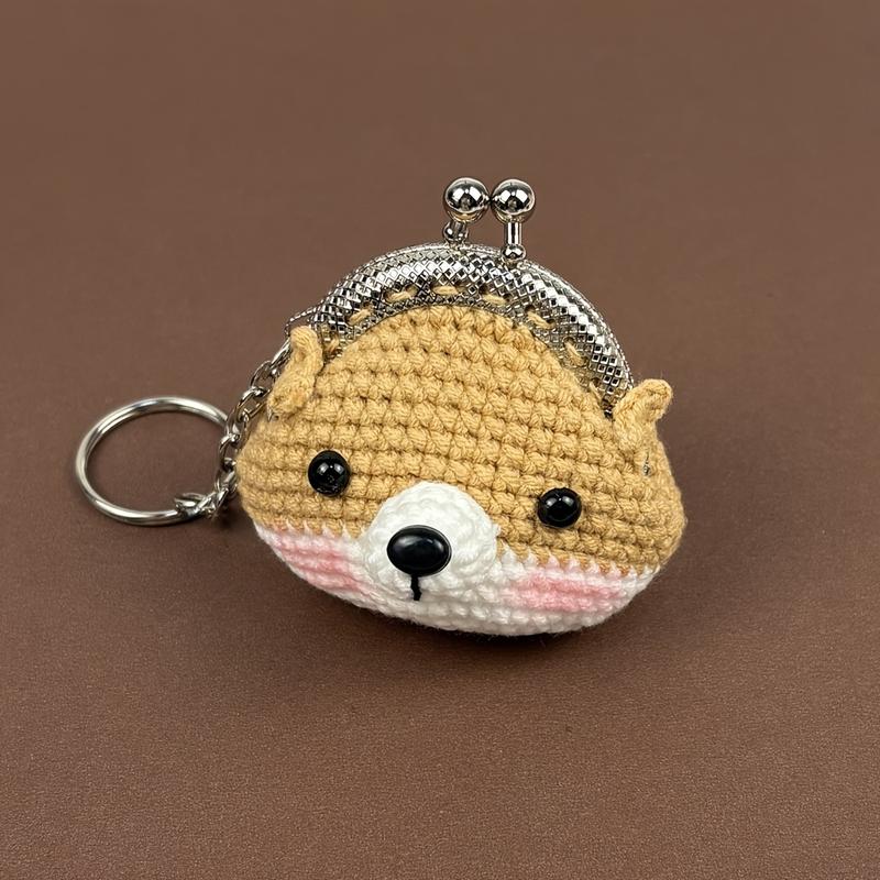 Adorable Crocheted Mini Animal Coin Pouches with Keychain - Cute Bunny ...