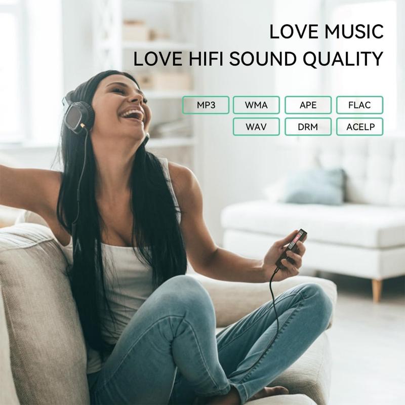 MP3 Player with Bluetooth 5.3, 1.8 inch Portable Music Player with ...