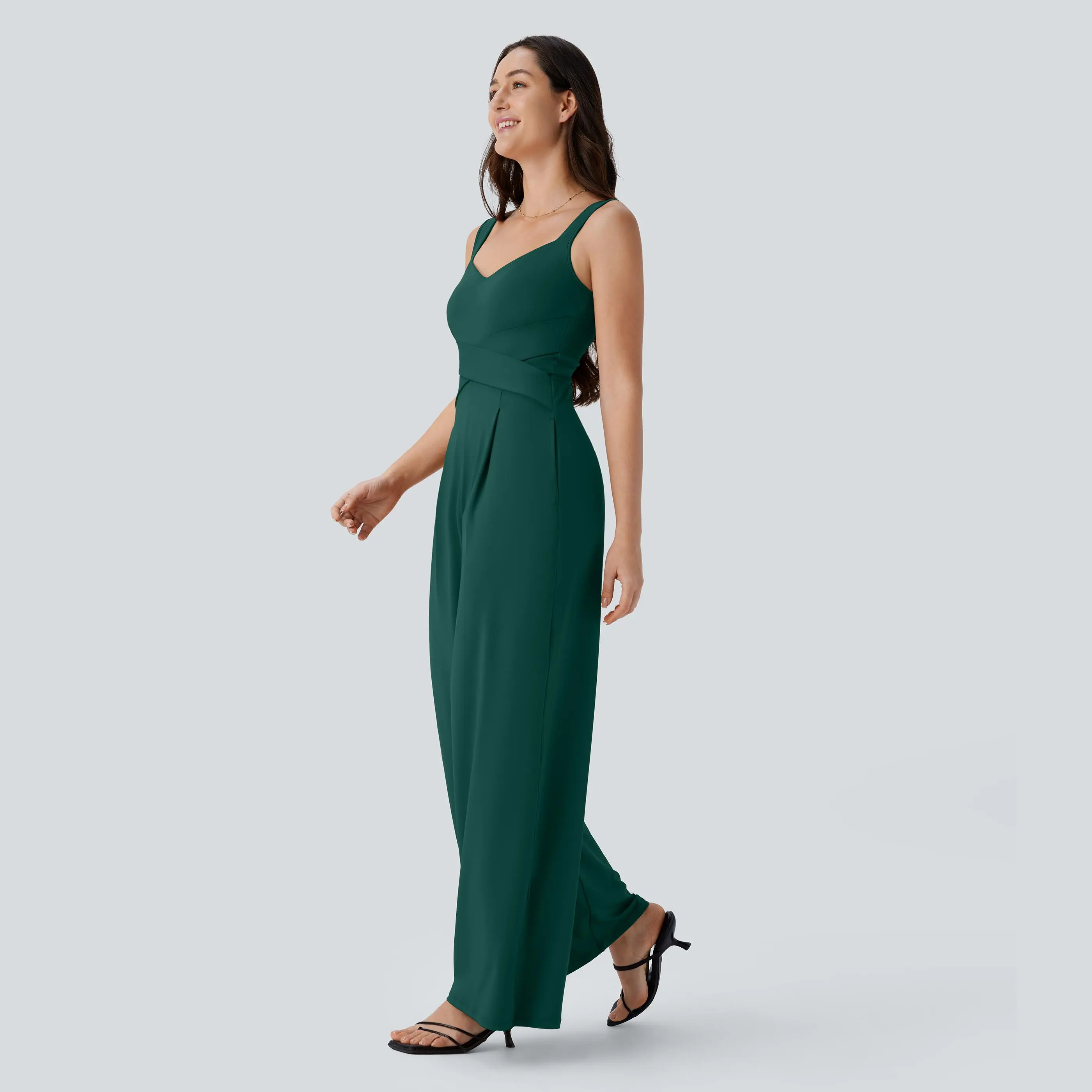 Halara U Back Sleeveless Casual Jumpsuit with Pockets - TikTok Shop
