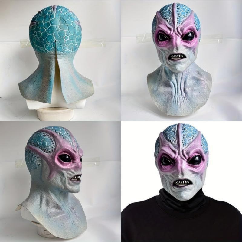 Alien Latex Mask UFO Halloween Party Props Stage Performance Makeup ...