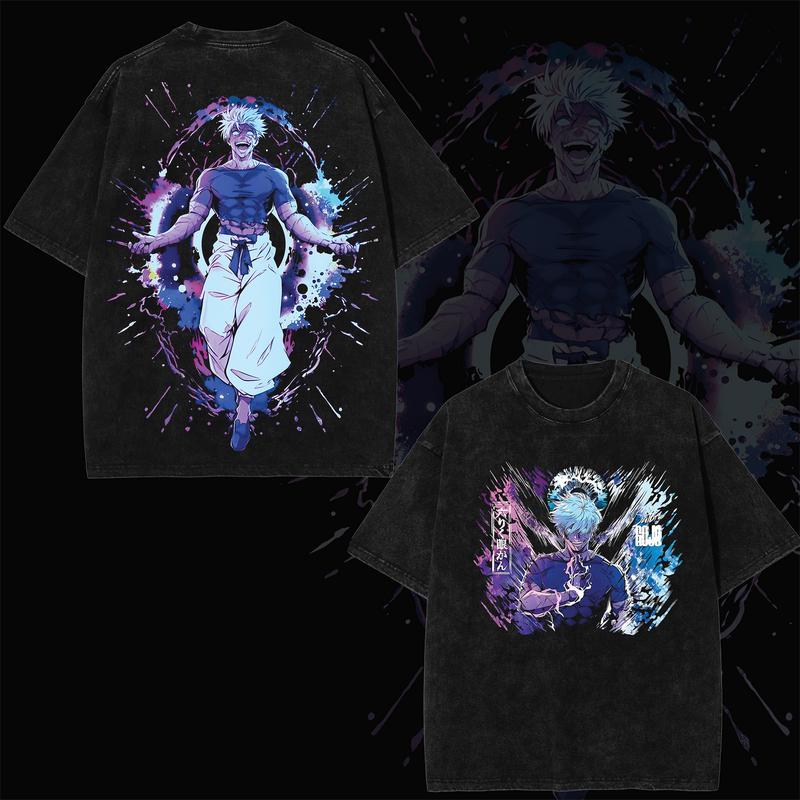 Gojo Jujutsu Kaisen Retro Vintage Unisex Oversize Anime Manga Acid ...