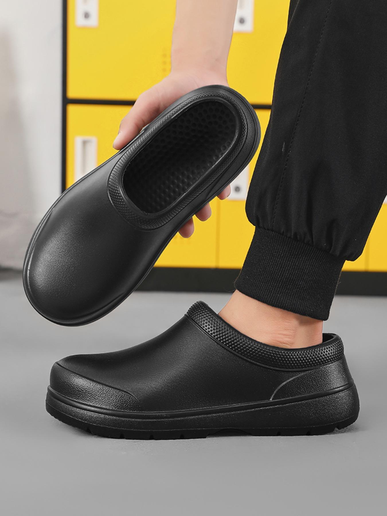 Men's Solid Color Non-slip Chef Shoes, Breathable Comfortable Kitchen ...