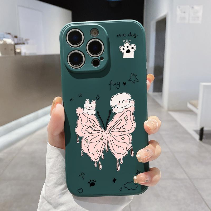 Straight Edge Phone Case for iPhone 15 Plus 16 Pro Max 14 13 12 11 XS ...