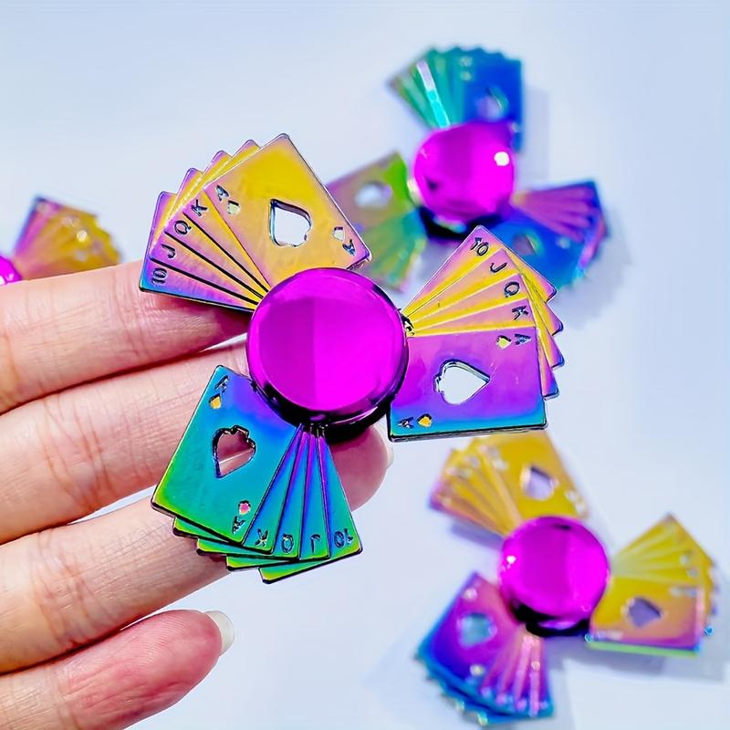 1Pc/4pcs Cool Metal Fidget Spinner Toy,Zinc Alloy Time-Killing Hand ...