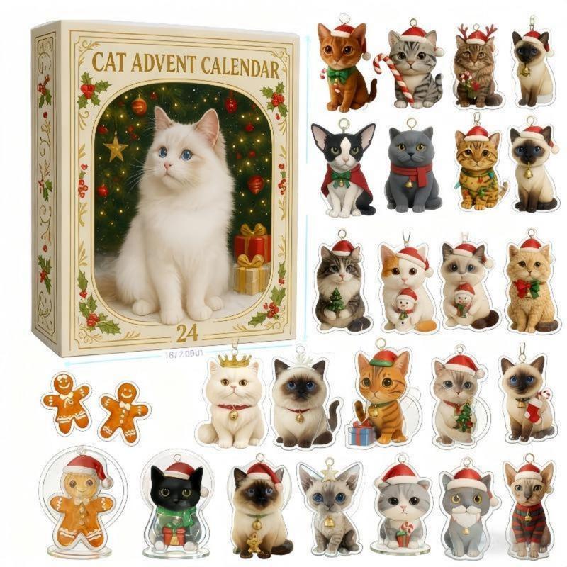 2025 Barge Theme Advent Calendar 24 Ornaments Holiday Decorations ...