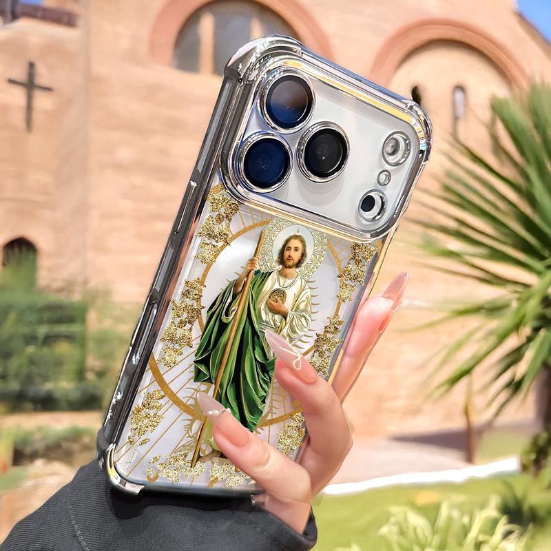 San Judas Pattern Phone Case , Electroplated Cover with Airbag ...