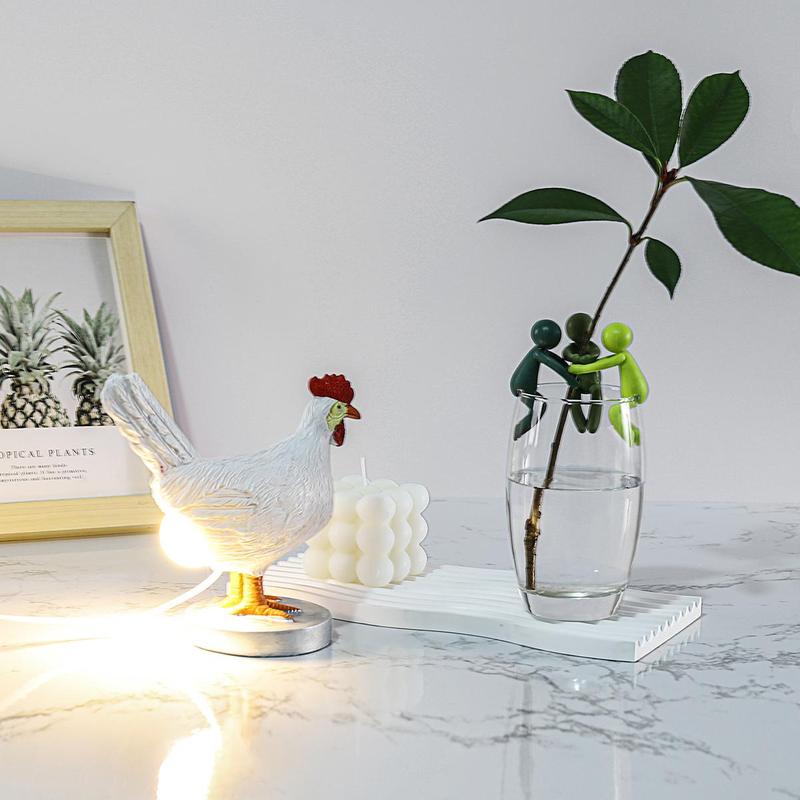 Chicken Design Desktop Decorative Light, 1 Count Cute Resin Animal ...