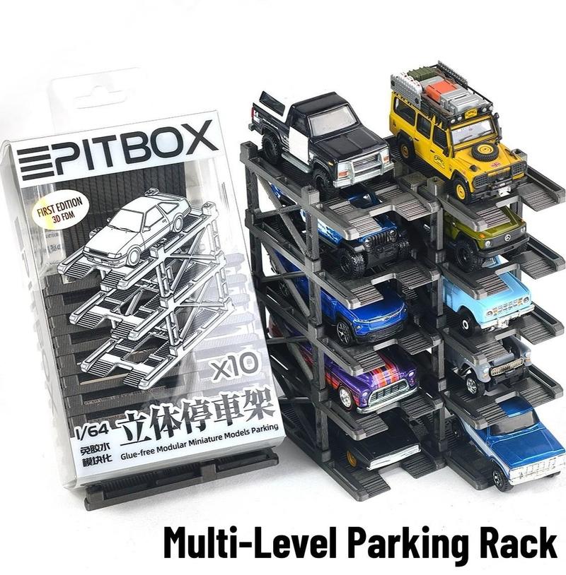 Modular 1:64 Scale Parking Garage Display - Expandable Multi-Level Rack ...