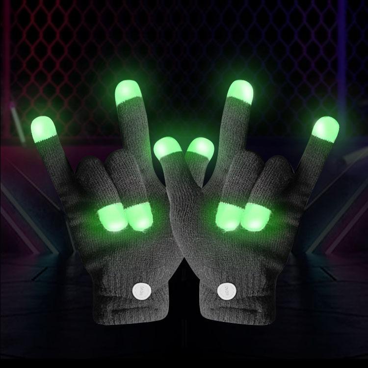 Colors Light Show LED Gloves Rave Light Finger Lighting Flashing Glow ...