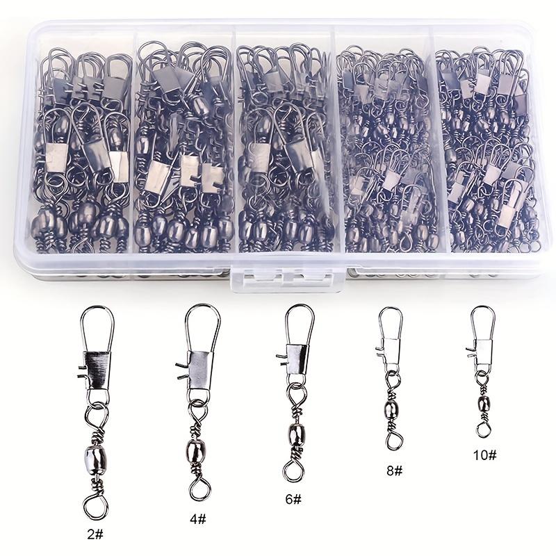 Fishing Snap Swivels Set, 50pcs/200pcs Barrel Snap Swivels Fishing ...