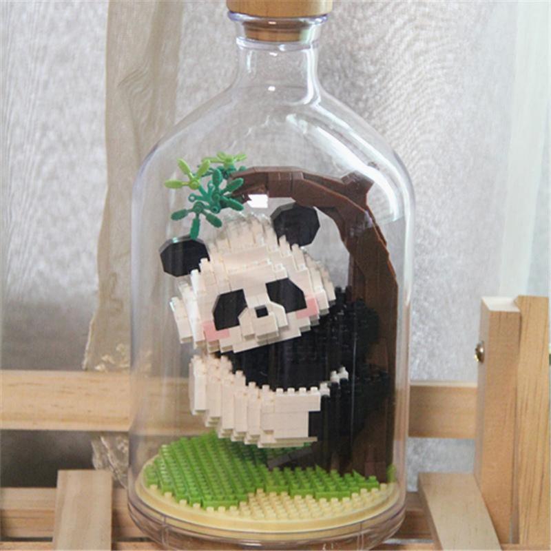 Panda Design Building Blocks Toy, 1 Set DIY Panda Building Blocks Toy ...