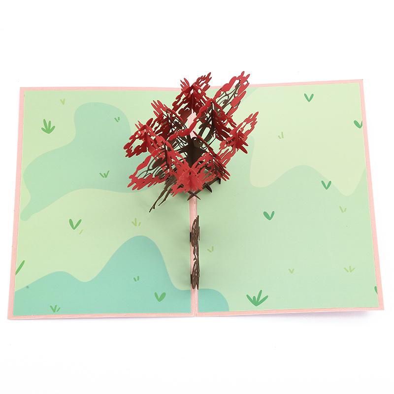 Pop-Up Anniversary Card, 3D Valentine's Day Card with Heart Tree and ...