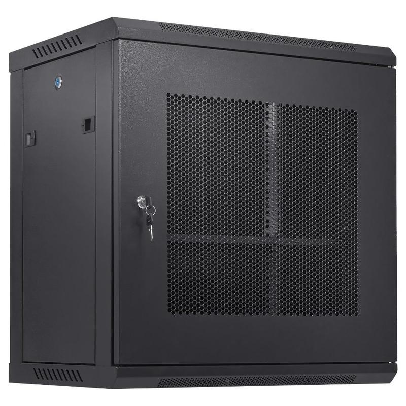 VEVOR 9U Wall - Mounted Server Network Cabinet, 15.5'' Depth, Secure ...