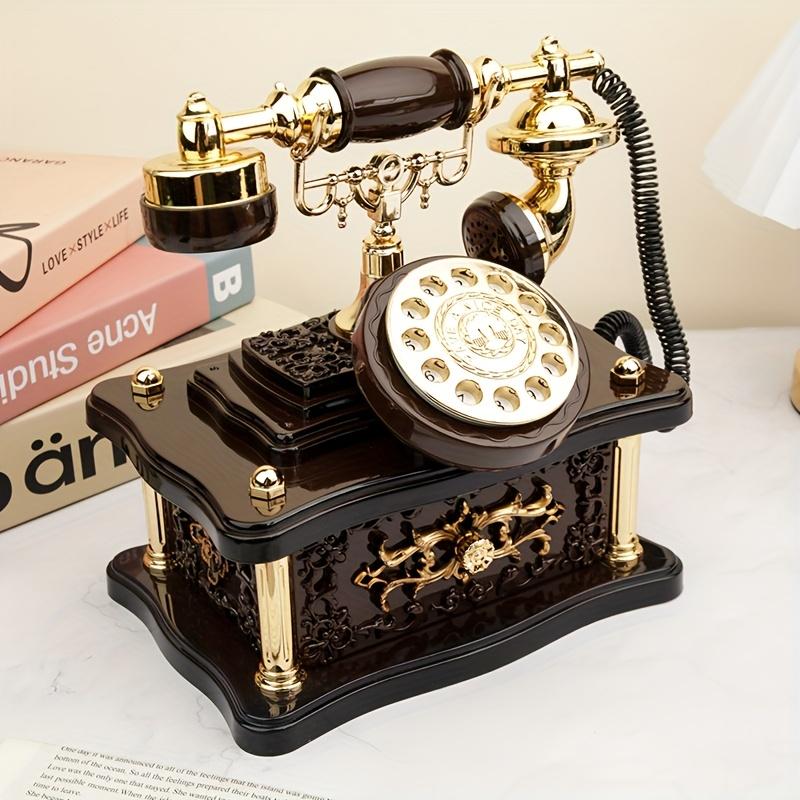 Vintage vintage telephone recorder, high-end rotating music box, eight ...