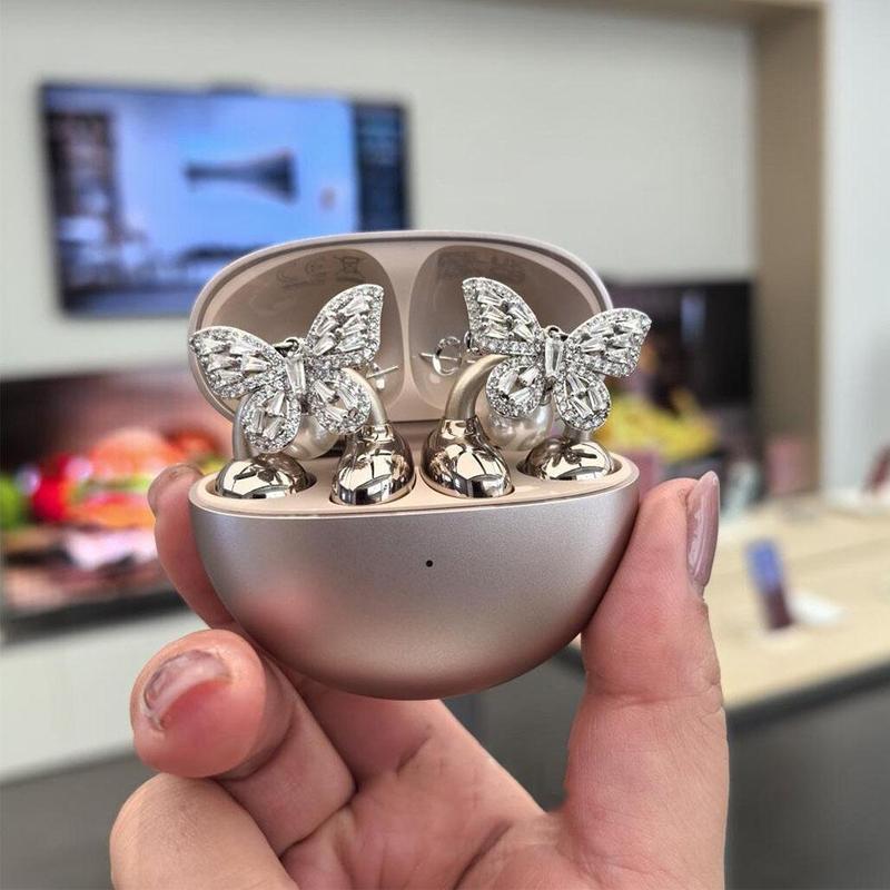 1PC Rhinestone Decor For Clip On Earbuds Open Ear Decorative Zirconia ...