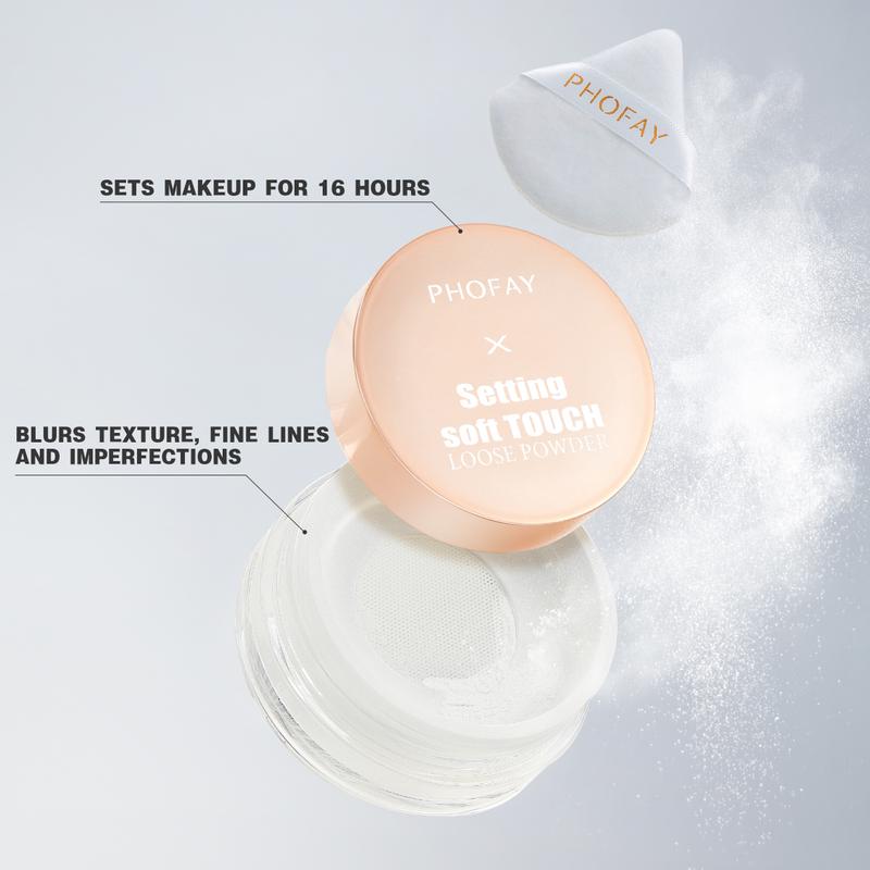 PHOFAY Translucent Loose Setting Powder - Oil Control Matte Face Powder ...
