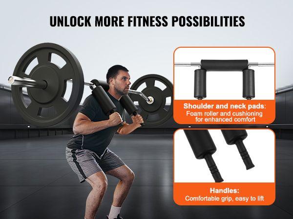 VEVOR Safety Squat Bar, 700 LBS Fitness Squat Bar, Safety Squat Bar ...