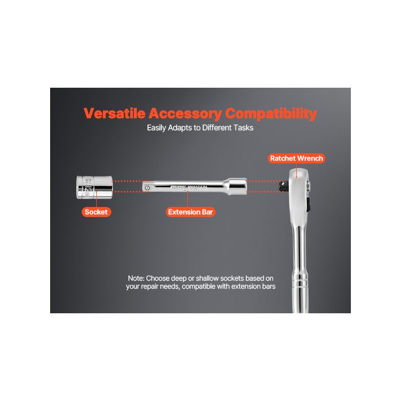 SummerWinsVEVOR Socket Set, 70 Pieces, 1/4 inch Drive Socket and ...