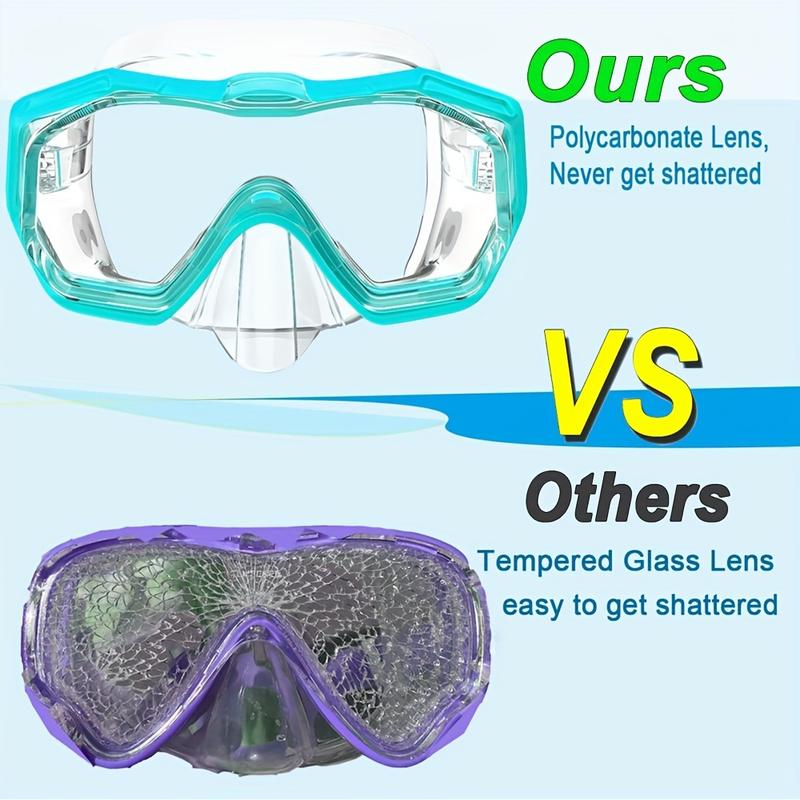 Kids Snorkel Mask 3 Windows Panoramic Wide View HD Three-Lens ...