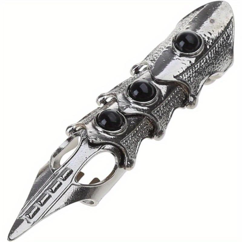 Gothic Punk Skeleton Hand Glove Adjustable Metal Finger Claw Skeleton ...