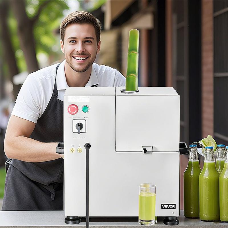VEVOR Commercial Sugar Cane Juicer, 750W Electric Sugarcane Juicer ...