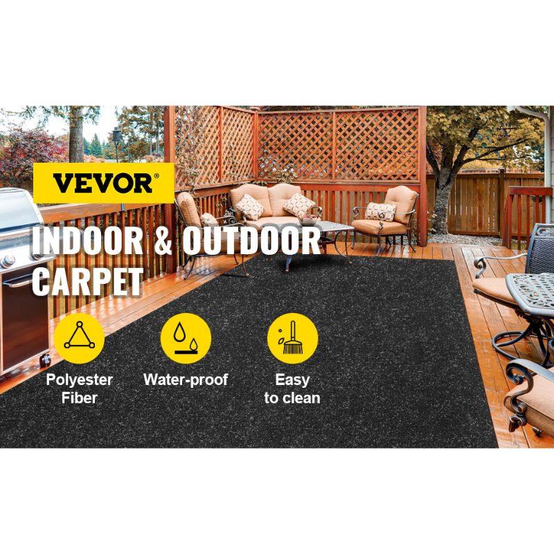 Summervibes VEVOR Marine Carpet, 6x 18 ft Boat Carpeting, Charcoal ...