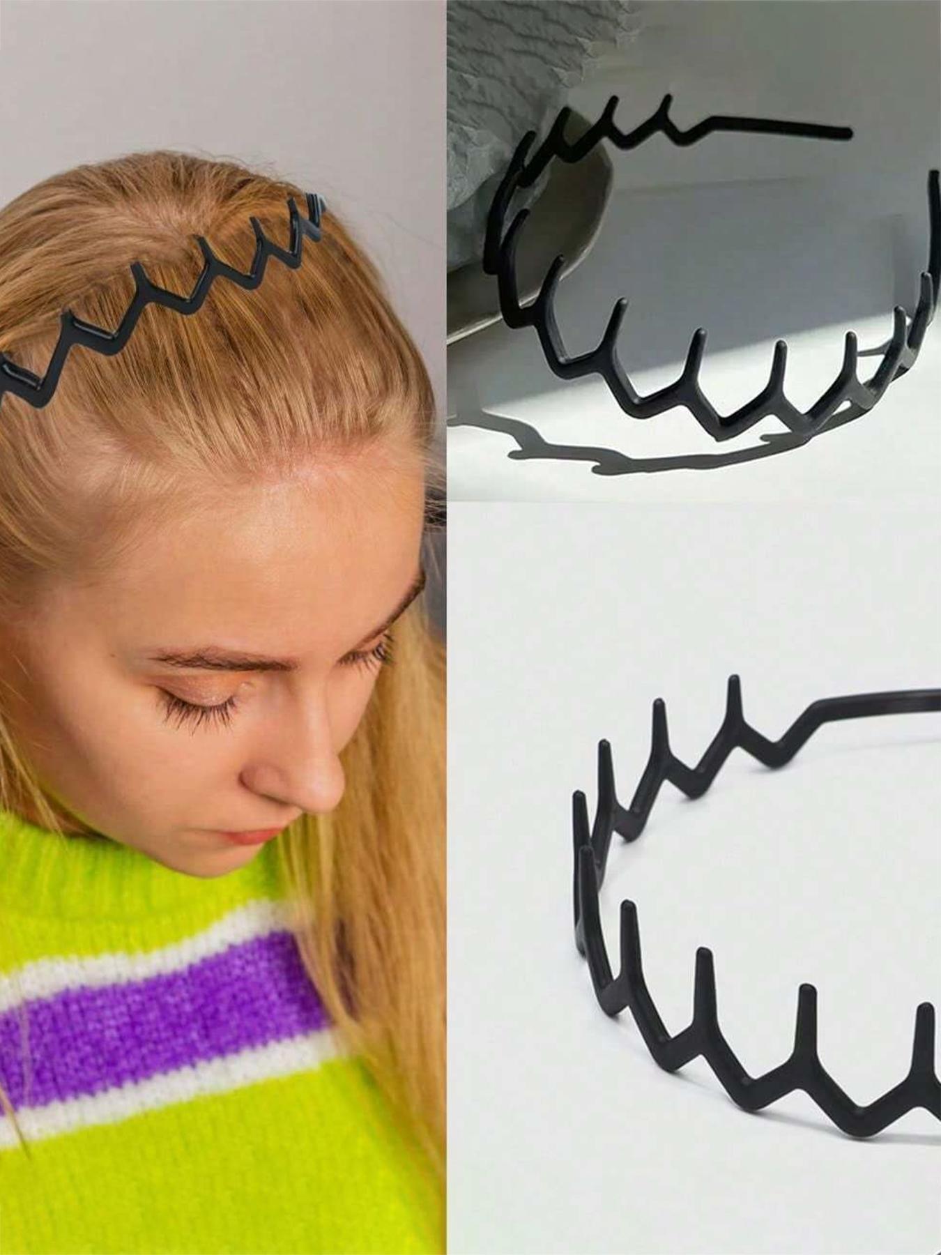Cool Solid Color Hair Hoop, Minimalist Casual Non-slip Hair Band ...