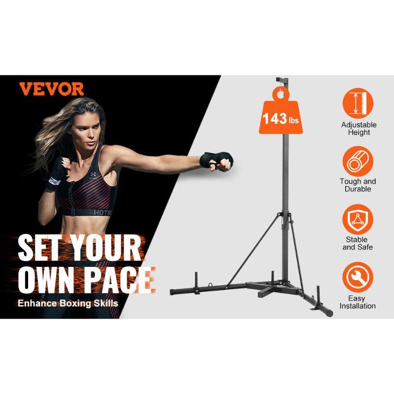 fathersdaygift VEVOR Punching Bag Stand, Steel Heavy Duty Workout ...