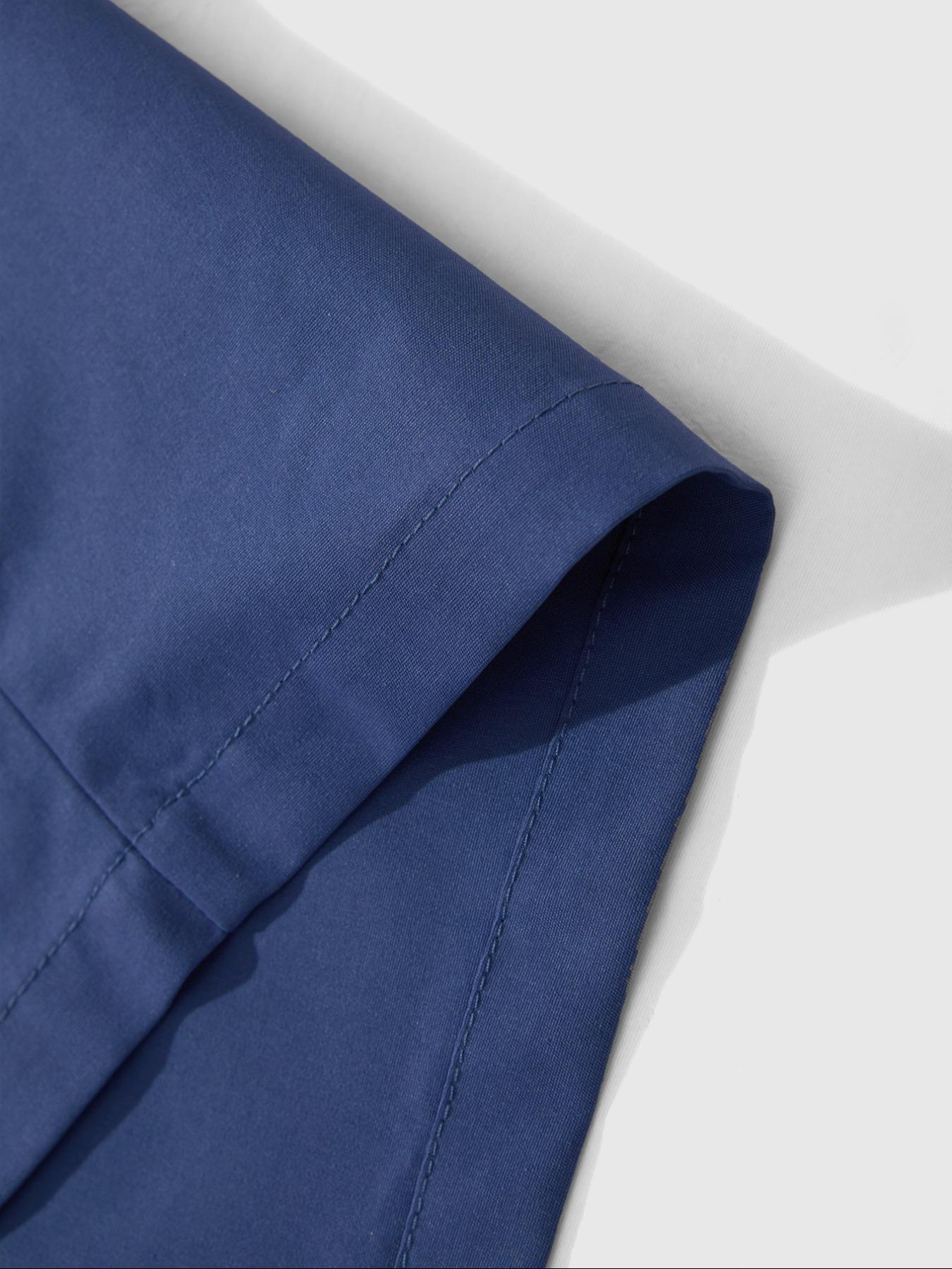 Men's Regular Fit Letter Print Short Sleeve Work Shirt, Casual Pocket ...