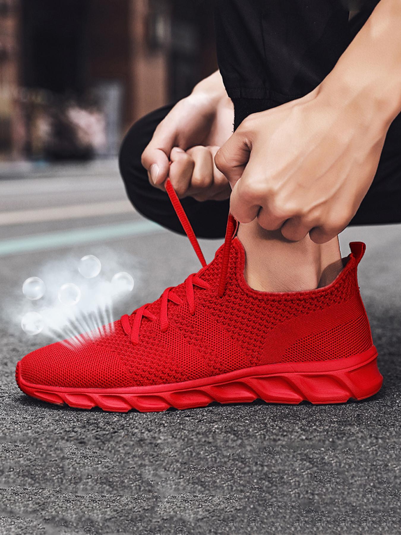 Unisex's Sporty Lace Up Mesh Breathable Lightweight Running Shoes ...
