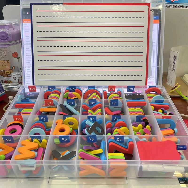 Kids Magnetic Alphabet Numbers Refrigerator Magnets, Educational Toy ...