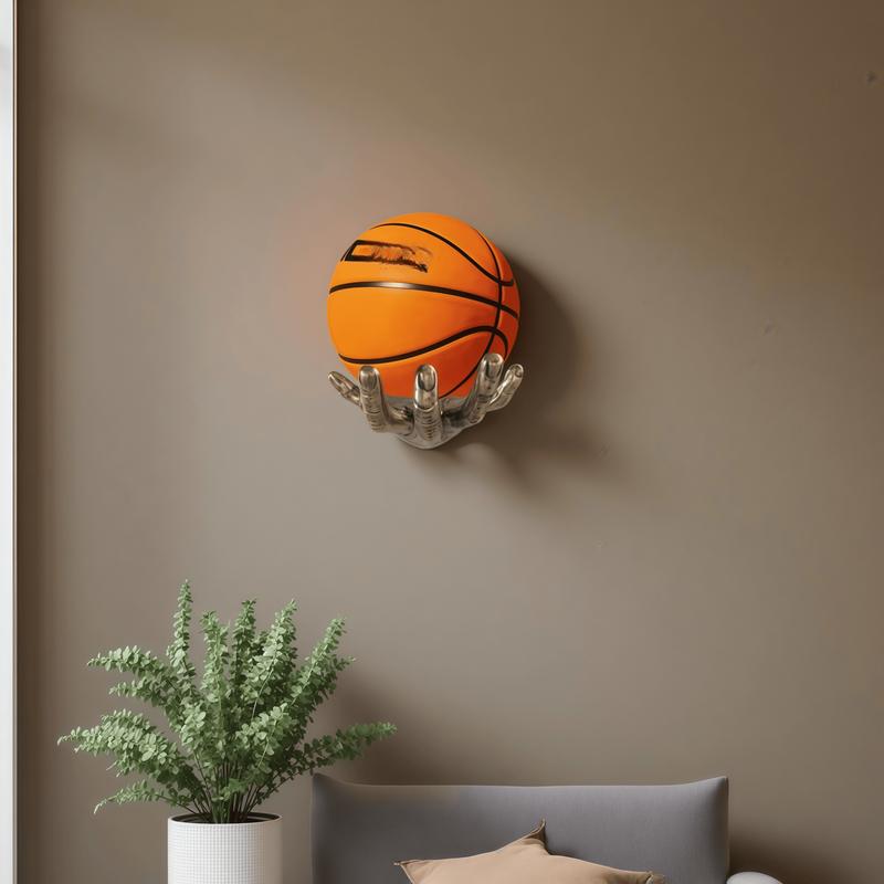 Creative Wall Mounted Basketball Holder, 1 Count Resin Hand-Shaped ...