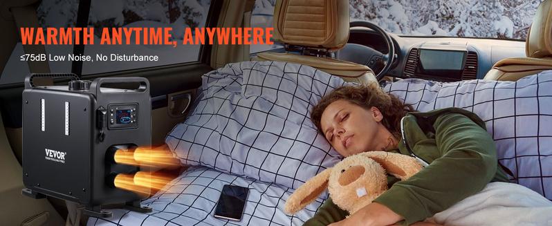 VEVOR 8KW Diesel Air Heater, 12V/24V All in One, Bluetooth APP Control ...