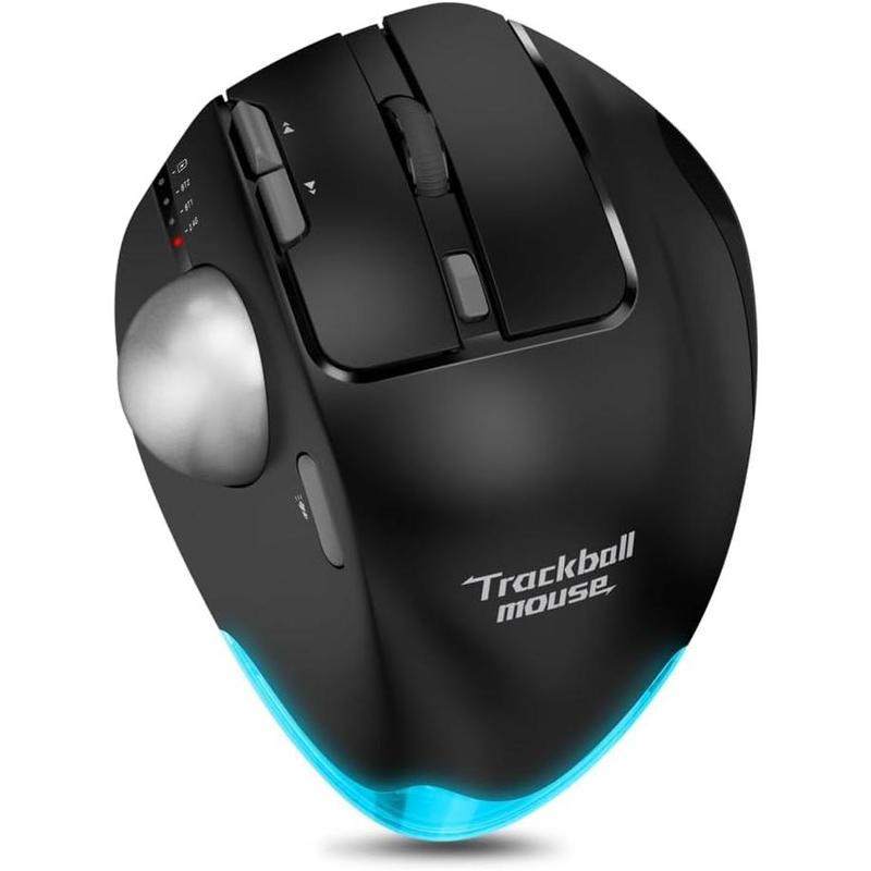 Trackball , ,Rechargeable,4800 DPI, 2-in-1(BT 5.0/3.0+2.4GHz USB ...