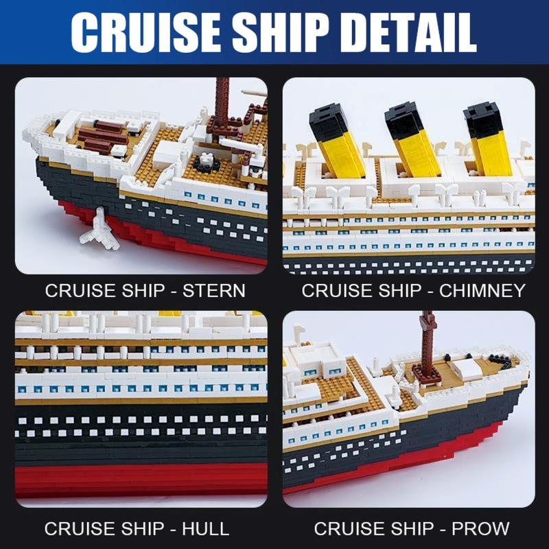 Cruise Ship Design Building Blocks (1 Set), 3D Building Blocks, STEM ...