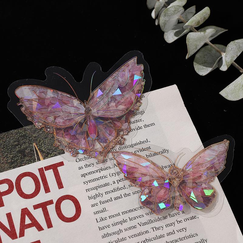 Glitter Butterfly Shaped Decorative Sticker, 20pcs/set Art Stickers ...