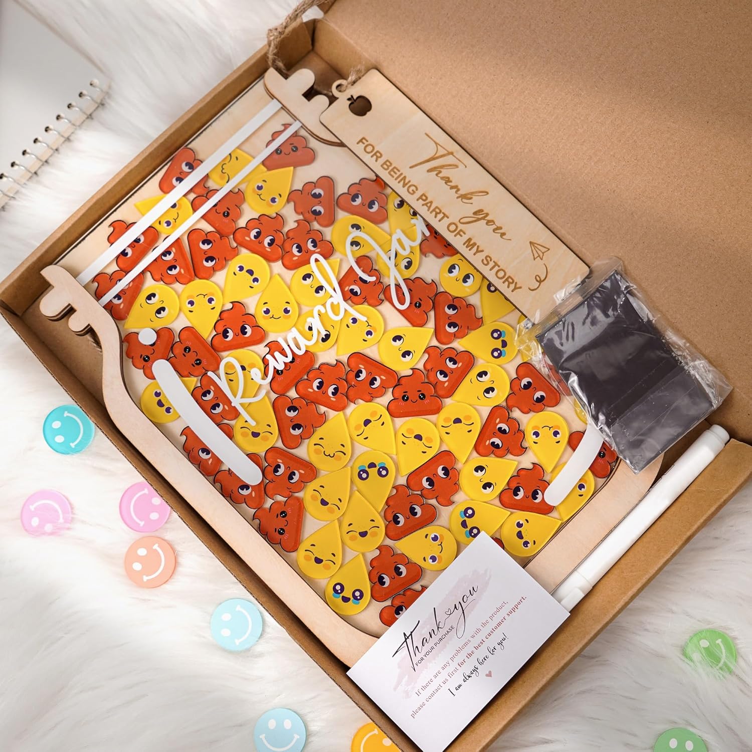 6" DIY 20 Tokens Reward Jar Potty Chore Chart Boys Girls Gifts for ...