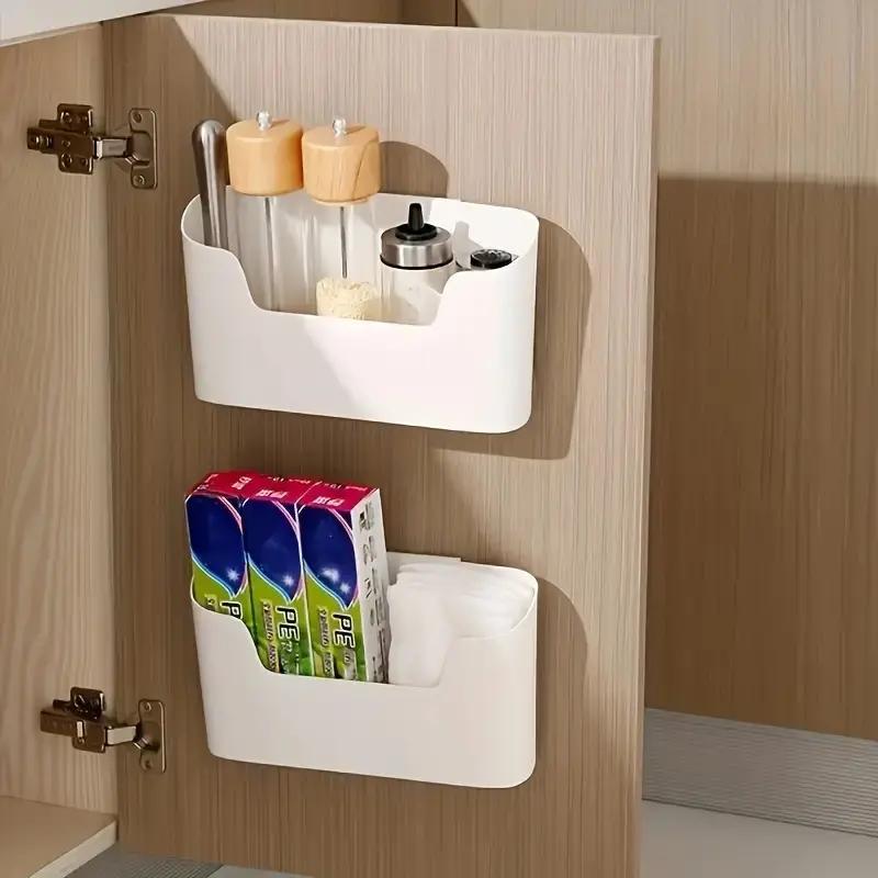Easy Install Wall-Mounted Storage Box, Kitchen Bathroom Office Bedroom ...